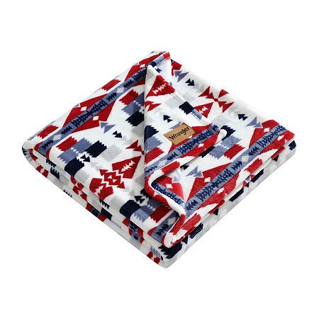 Click here for Wrangler Nolan Soft Plush Reversible Aztec Throw prices