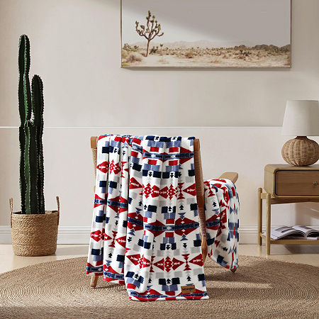 Click here for Wrangler Nolan Soft Plush Reversible Aztec Throw prices