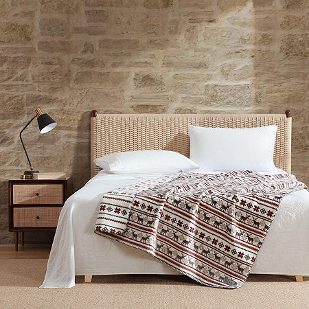 Click here for Eddie Bauer Printed Lush Flannel Throw  70 x 60 -... prices