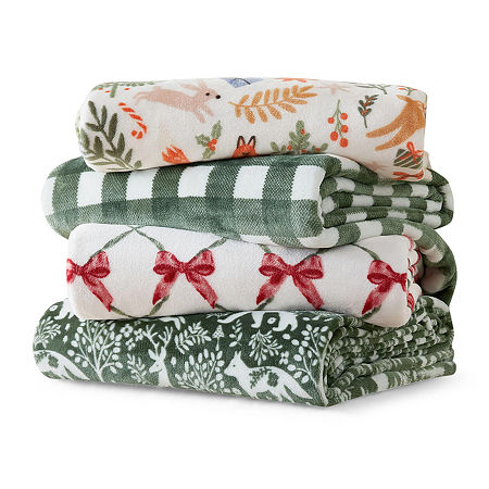 Click here for Martha Stewart Printed Seasonal Plush Throw  One S... prices