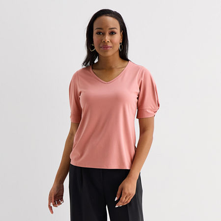 Click here for Liz Claiborne Womens V Neck Elbow Sleeve Blouse  S... prices