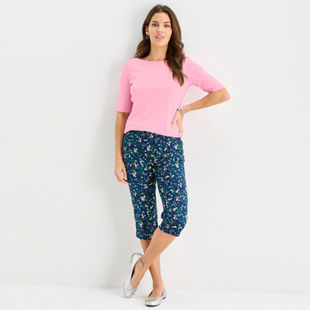 Click here for St. Johns Bay Womens Boat Neck Elbow Sleeve T-Shir... prices