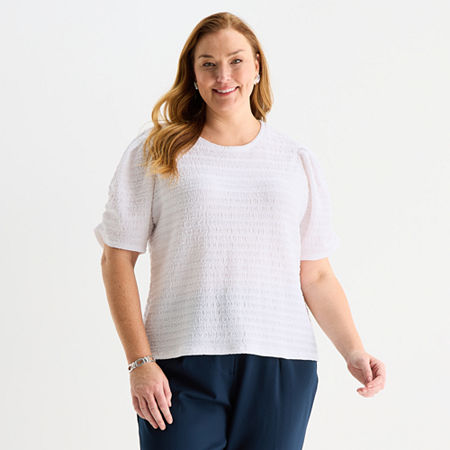 Click here for Liz Claiborne Womens Plus Crew Neck Elbow Sleeve B... prices