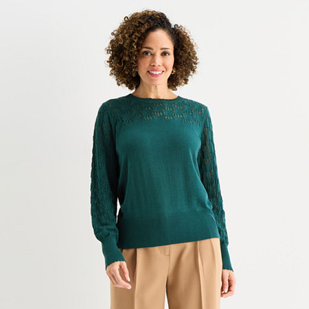 Click here for Liz Claiborne Tall Womens Crew Neck Long Sleeve Pu... prices