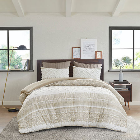 Ink+Ivy Mila Chenille 3-Pc. Comforter Set  King/California King - Taupe