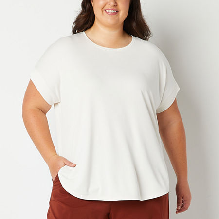 Click here for Stylus Womens Plus Crew Neck Short Sleeve T-Shirt... prices