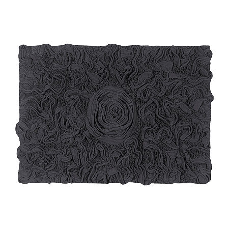 Click here for Home Weavers Bell Flower Bath Rug  17 x 24 - Grey prices