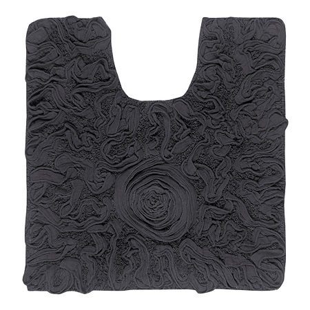 Home Weavers Bell Flower Bath Rug  20 x 20 - Grey
