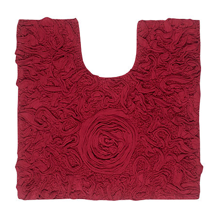 Click here for Home Weavers Bell Flower Bath Rug  20 x 20 - Red prices