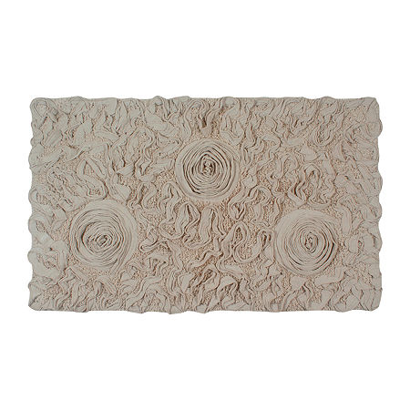 Click here for Home Weavers Bell Flower Bath Rug  21 x 34 - Linen prices
