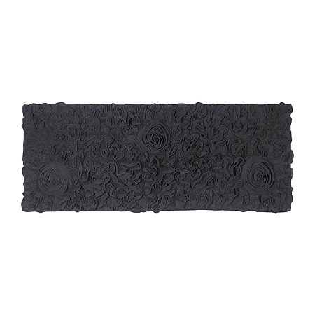 Home Weavers Bell Flower Runner Bath Rug  21 x 54 - Grey