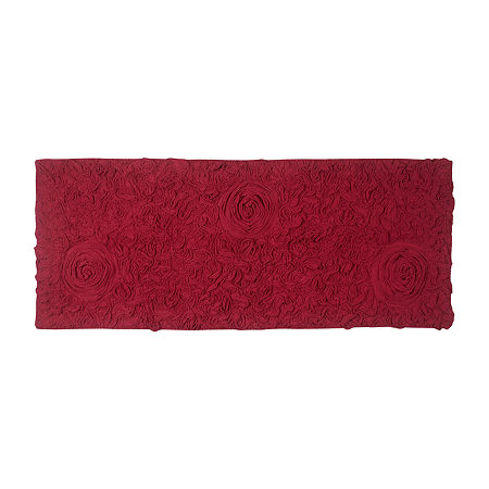 Home Weavers Bell Flower Runner Bath Rug  21 x 54 - Red