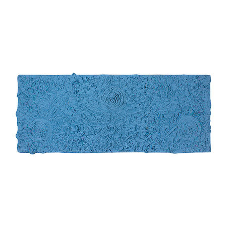 Home Weavers Bell Flower Runner Bath Rug 21 x 54 - Sky Blue