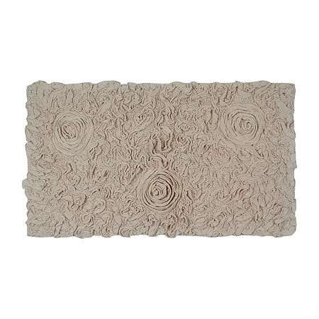 Home Weavers Bell Flower Bath Rug  24 x 40 - Linen