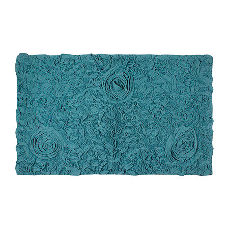 Click here for Home Weavers Bell Flower Bath Rug  24 x 40 - Blue prices