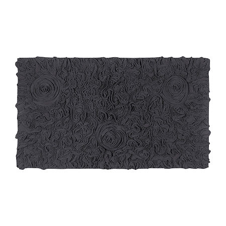 Click here for Home Weavers Bell Flower Bath Rug  24 x 40 - Grey prices