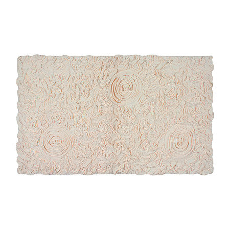 Home Weavers Bell Flower Bath Rug  24 x 40 - Natural