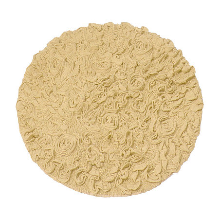 Home Weavers Bell Flower Bath Rug  30 Round - Butter