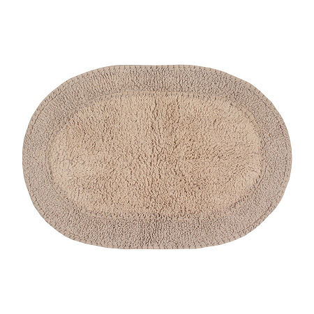 Home Weavers Double Ruffle Bath Rug  17 x 24 - Linen