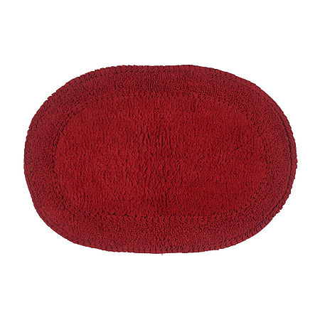 Home Weavers Double Ruffle Bath Rug  17 x 24 - Red
