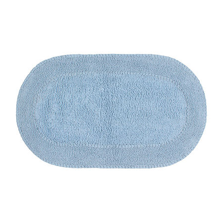 Click here for Home Weavers Double Ruffle Bath Rug  21 x 34 - Blu... prices