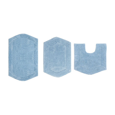 Home Weavers Waterford 3-Pc. Bath Rug Set - Blue