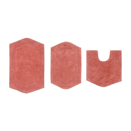 Home Weavers Waterford 3-Pc. Bath Rug Set - Coral