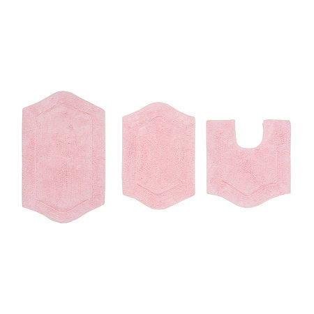 Home Weavers Waterford 3-Pc. Bath Rug Set - Pink