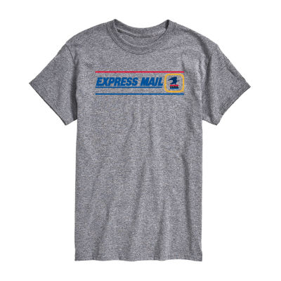 Mens Short Sleeve USPS Graphic T-Shirt, Color: Athletic Heather - JCPenney