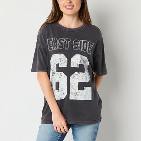 Click here for Arizona Oversized Womens Juniors Crew Neck Short S... prices