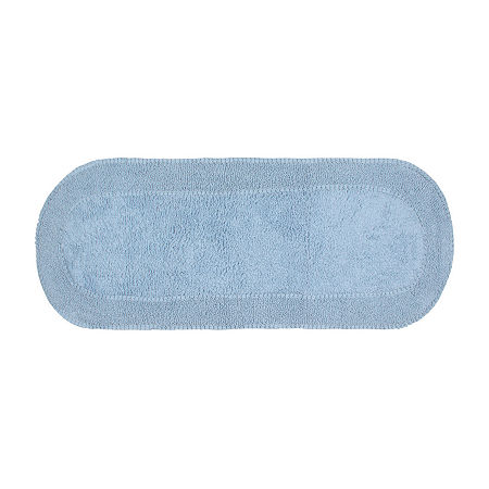 Home Weavers Double Ruffle Bath Rug  21 x 54 - Blue