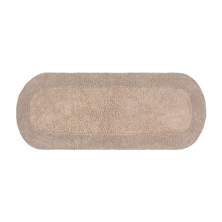 Home Weavers Double Ruffle Bath Rug  21 x 54 - Linen
