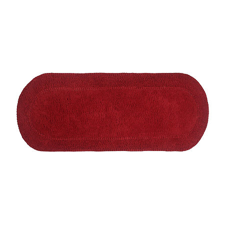 Home Weavers Double Ruffle Bath Rug  21 x 54 - Red