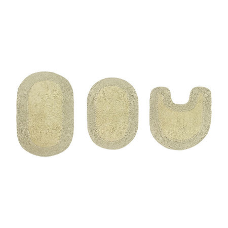 Home Weavers Double Ruffle 3-Pc. Bath Rug Set - Sage