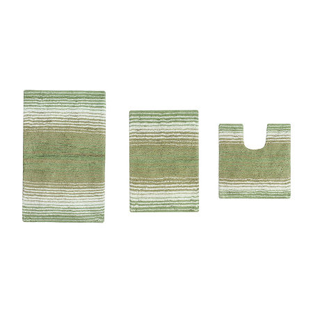 Home Weavers Gradiation 3-Pc. Bath Rug Set - Sage