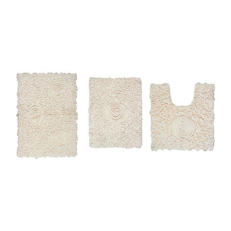 Home Weavers Modesto 3-Pc. Bath Rug Set - Natural