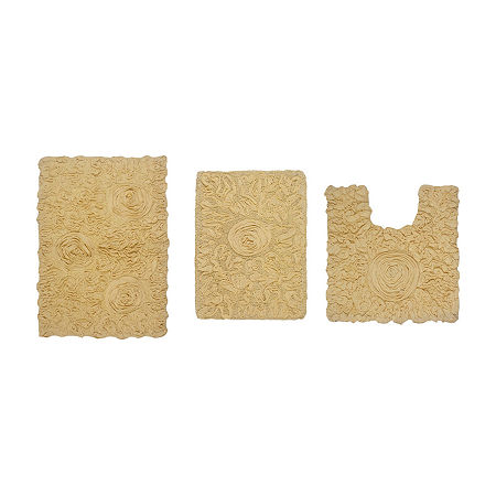 Home Weavers Modesto 3-Pc. Bath Rug Set - Yellow