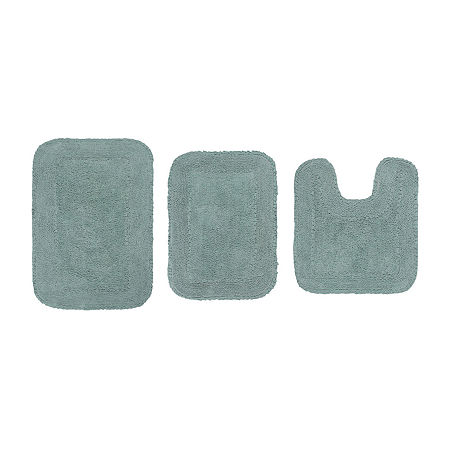 Home Weavers Radiant 3-Pc. Bath Rug Set - Blue