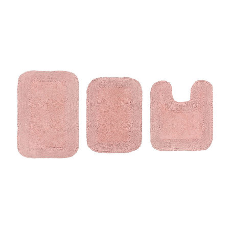 Home Weavers Radiant 3-Pc. Bath Rug Set - Pink