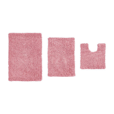 Home Weavers Fantasia 3-Pc. Bath Rug Set - Pink
