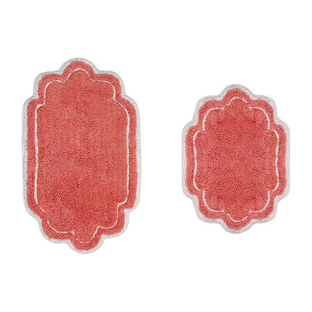 Home Weavers Allure Bathroom 2-Pc. Bath Rug Set - Coral