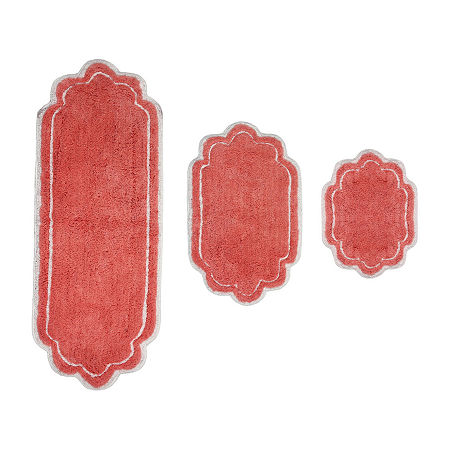Home Weavers Allure Bathroom 3-Pc. Bath Rug Set - Coral
