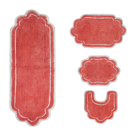Home Weavers Allure Bathroom 4-Pc. Bath Rug Set - Coral