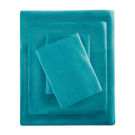 Intelligent Design Jersey-Knit Cotton Blend 4-Pc. Sheet Set  Full - Teal