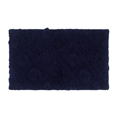 Home Weavers Modesto Bath Rug  24 x 40 - Navy Blue
