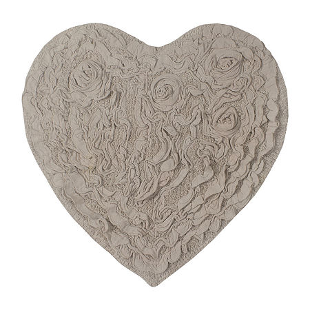 Home Weavers Modesto Heart Shaped Bath Rug  25 x 25 - Linen