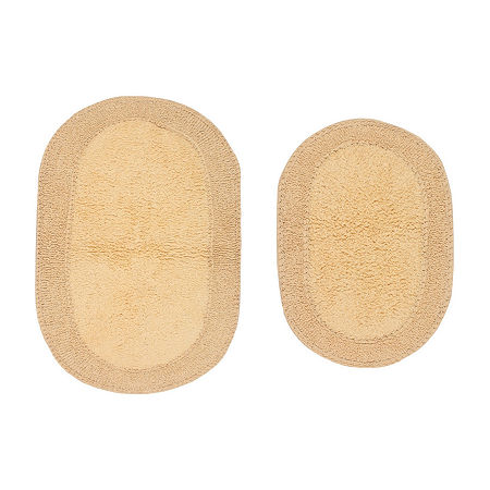 Home Weavers Double Ruffle 2-Pc. Bath Rug Set - Butter
