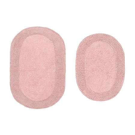 Home Weavers Double Ruffle 2-Pc. Bath Rug Set - Pink