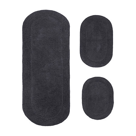Click here for Home Weavers Double Ruffle 3-Pc. Bath Rug Set - Gr... prices
