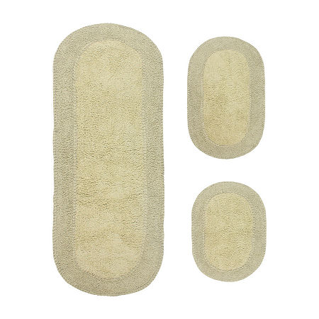 Home Weavers Double Ruffle 3-Pc. Bath Rug Set - Sage